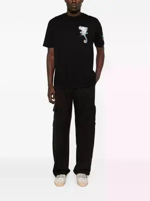 Iceberg Monkey-embroidered T-shirt - Black