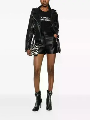 MITILIANE COUTURE Side-zip Leather Short
