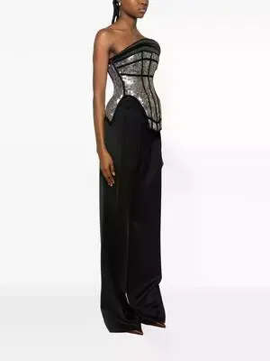 MITILIANE COUTURE Sequin-embellished Corset Top