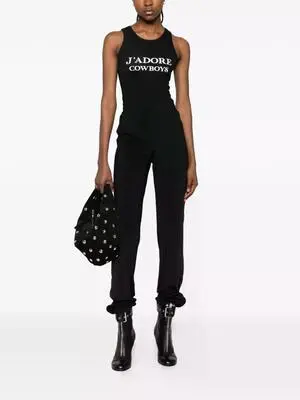 MITILIANE COUTURE Leather Side Stripe Trousers