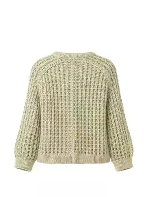 Iris Von Arnim Open-knit Button Cardigan