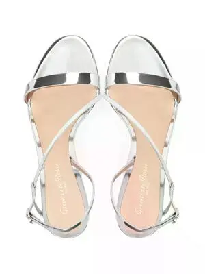 GIANVITO ROSSI Manhattan Strappy Sandals - Silver