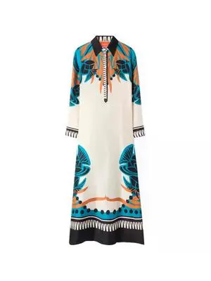 La DoubleJ Floral Placed Maxi Dress