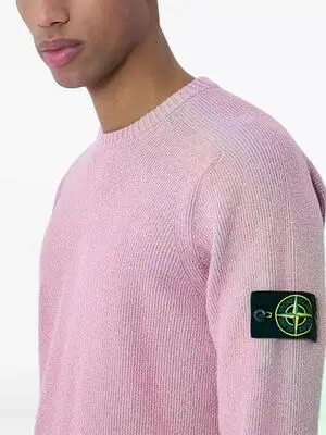 Stone Island Ribbed Fine-knit Sweater - Pink