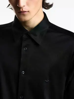 Emporio Armani Logo-detail Short-sleeve Shirt - Black
