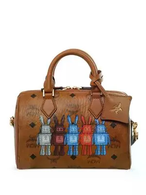 Mcm Ella Vi Boston Top Handle Tote Bag - Neutrals