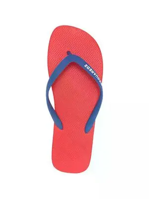 Dsquared2 Logo Embossed Flip-flops - Red