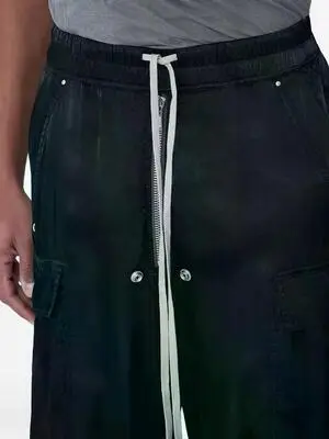 Rick Owens Drawstring Cargo Trousers - Black