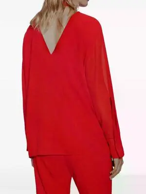 Marella Tie-neck Long-sleeved Top