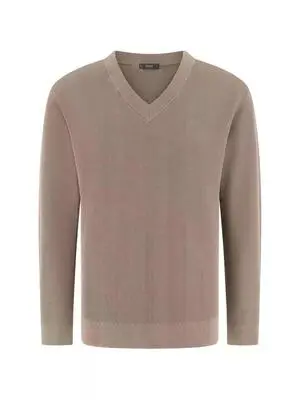 Boggi Milano Ribbed V-neck Sweater
