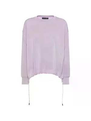 ELENA MIRO` Embossed Drawstring Sweatshirt