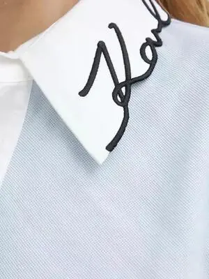 Karl Lagerfeld Signature-detail Cotton Polo Shirt