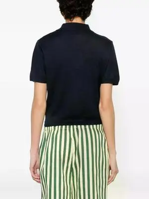 ALLUDE Buttoned Polo Top