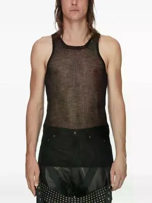 Rick Owens Rick Owens Ribbed Knit Sleeveless Top Black