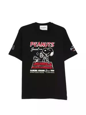 Iceberg Peanuts-embroidered T-shirt - Black
