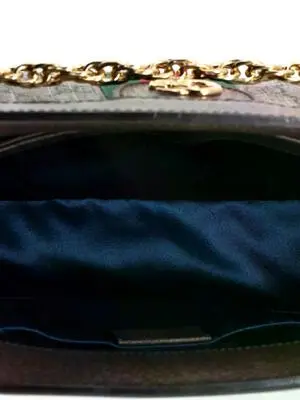 Gucci Ophidia Chain Shoulder Bag Gg Coated Canvas Small - Brown