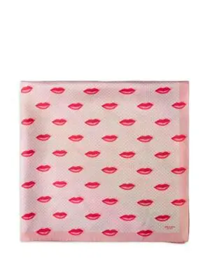 Prada Printed Silk Twill Scarf, 90 X 90 Cm - Pink