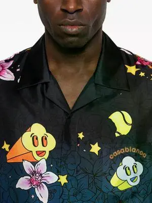 Casablanca Floral-print Shirt - Black