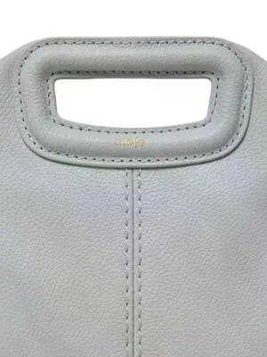Maje Grained Leather Miss M Bag - Grey