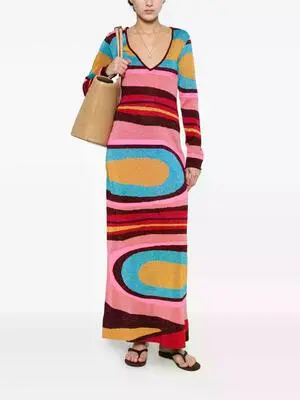 CIRCUS HOTEL Abstract-patterned Maxi Dress