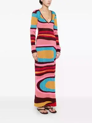 CIRCUS HOTEL Abstract-patterned Maxi Dress