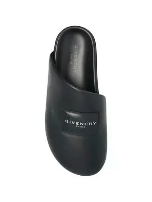 Givenchy Leather Slides - Black