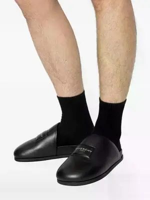 Givenchy Leather Slides - Black