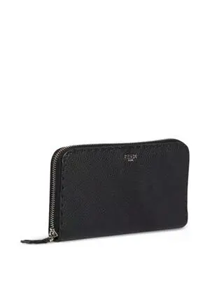 Fendi Zip-up Leather Wallet