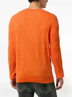 Philipp Plein Jacquard Monogram Knitwear - Orange