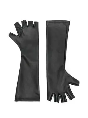 MITILIANE COUTURE Fingerless Leather Midi Gloves