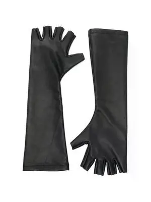 MITILIANE COUTURE Fingerless Leather Midi Gloves