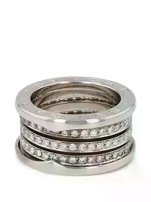 BVLGARI B.zero1 Diamond White Gold Ring - Silver