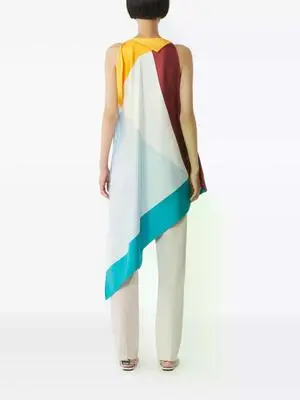 LANVIN Colourblock Sleeveless Top - White