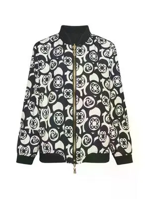 ELENA MIRO` Monogram-pattern Reversible Jacket