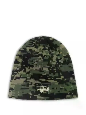 StÜssy Patterned Beanie Hat - Green