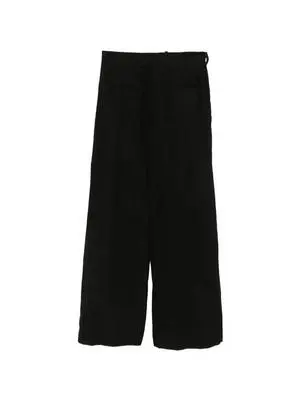 N°21 Pleated Wide-leg Trousers - Black