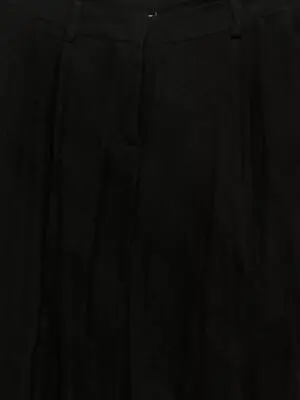 N°21 Pleated Wide-leg Trousers - Black