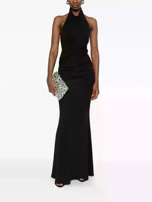 Andamane Stella Draped Maxi Dress - Black