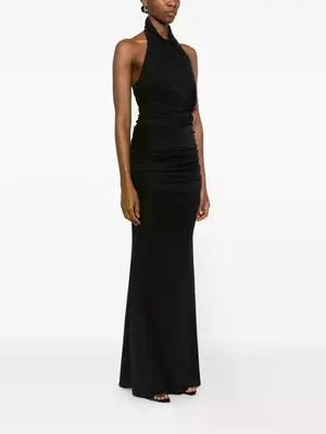 Andamane Stella Draped Maxi Dress - Black