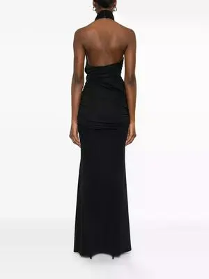 Andamane Stella Draped Maxi Dress - Black