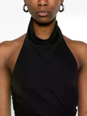Andamane Stella Draped Maxi Dress - Black