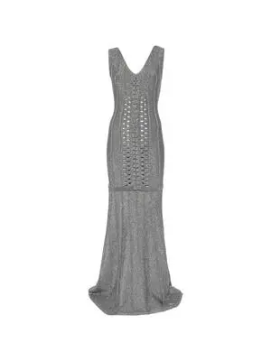 CIRCUS HOTEL V-neck Openwork Dress