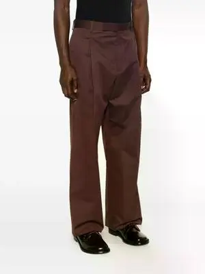 JIL SANDER Pleated Trousers - Brown