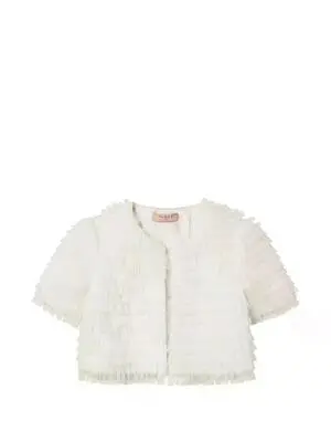 TWINSET Ruffled Short-sleeve Jacket - White