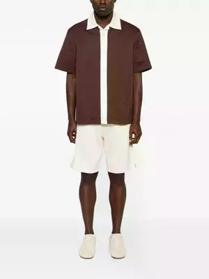 AMI Paris Logo-detail Shorts - Neutrals