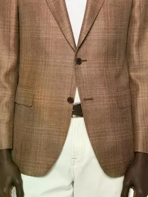 Canali Checked Single-breasted Jacket