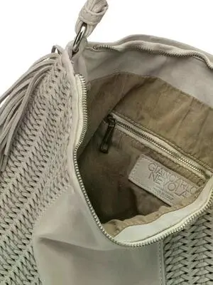 REPTILE'S HOUSE Large Vasia Fringed Woven Shoulder Bag