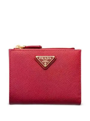 Prada Small Saffiano Leather Wallet - Red