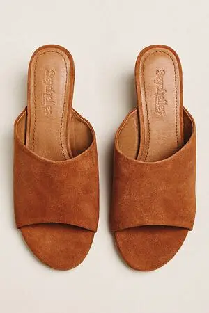 Seychelles Isn't She Lovely Mule Wedges - Tan Suede