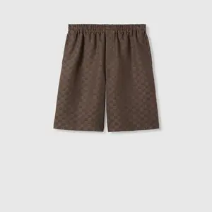 Gucci Gg Canvas Linen Blend Shorts